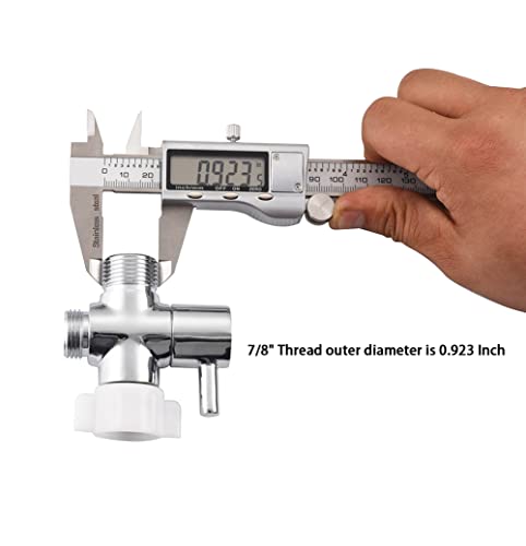 Hsmhose Bidet T Adapter with Shut off Valve,Metal T Valve for Bidet 7/8β X 7/8β X 1/2βor 3/8β,Tee Connector Bidet Attachment for Toilet