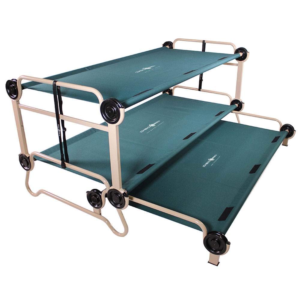 Disc-O-Bed Trundle Cot - Portable Sleep Solution for Tents and Cabins, Green, XL/2XL