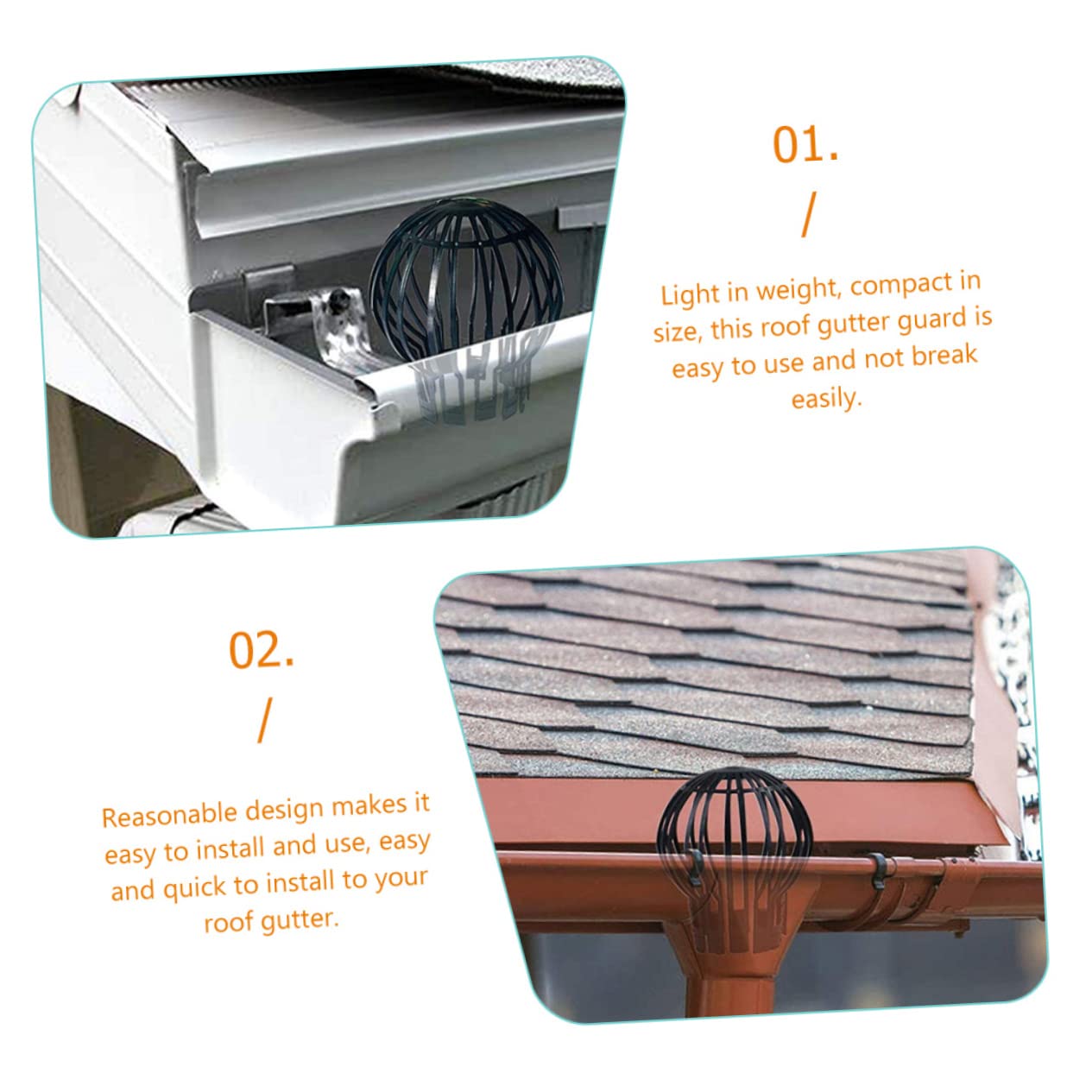 DOITOOL 6 Pcs Floor Drain Anti-Blocking Mesh Cover Filter for Sink Gutter Overflow Guard Sink Drain Strainer Gutter Screen Strainers Dome Cover Drainage Cover Leaf Filter Cover Plastic