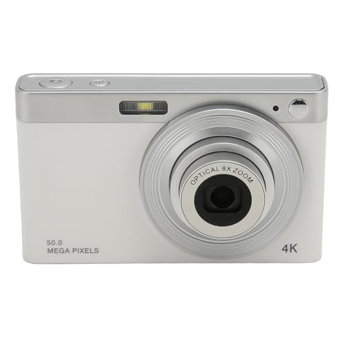 Digital Camera, 16X Zoom 2.88 Inch IPS 4K Video Output Digital Zoom Camera for Travel (White)