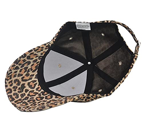 Foetest Adjustable Baseball Cap Leopard Print Hat Cotton Sunhat Headwear Outdoor Sports Cap