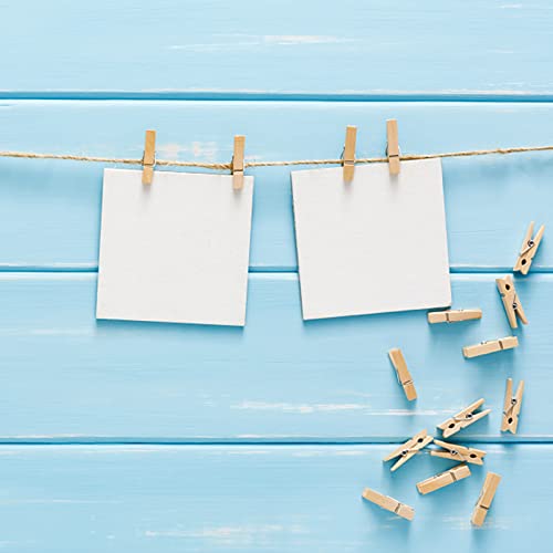 NUTJAM 100 Pack Mini Clothespins,3.5 X 0.7 MM Clothes Pins, Wooden Small Clothes Clips for Photos, Clothesline, Bag, Crafts, Art Wall, Pictures