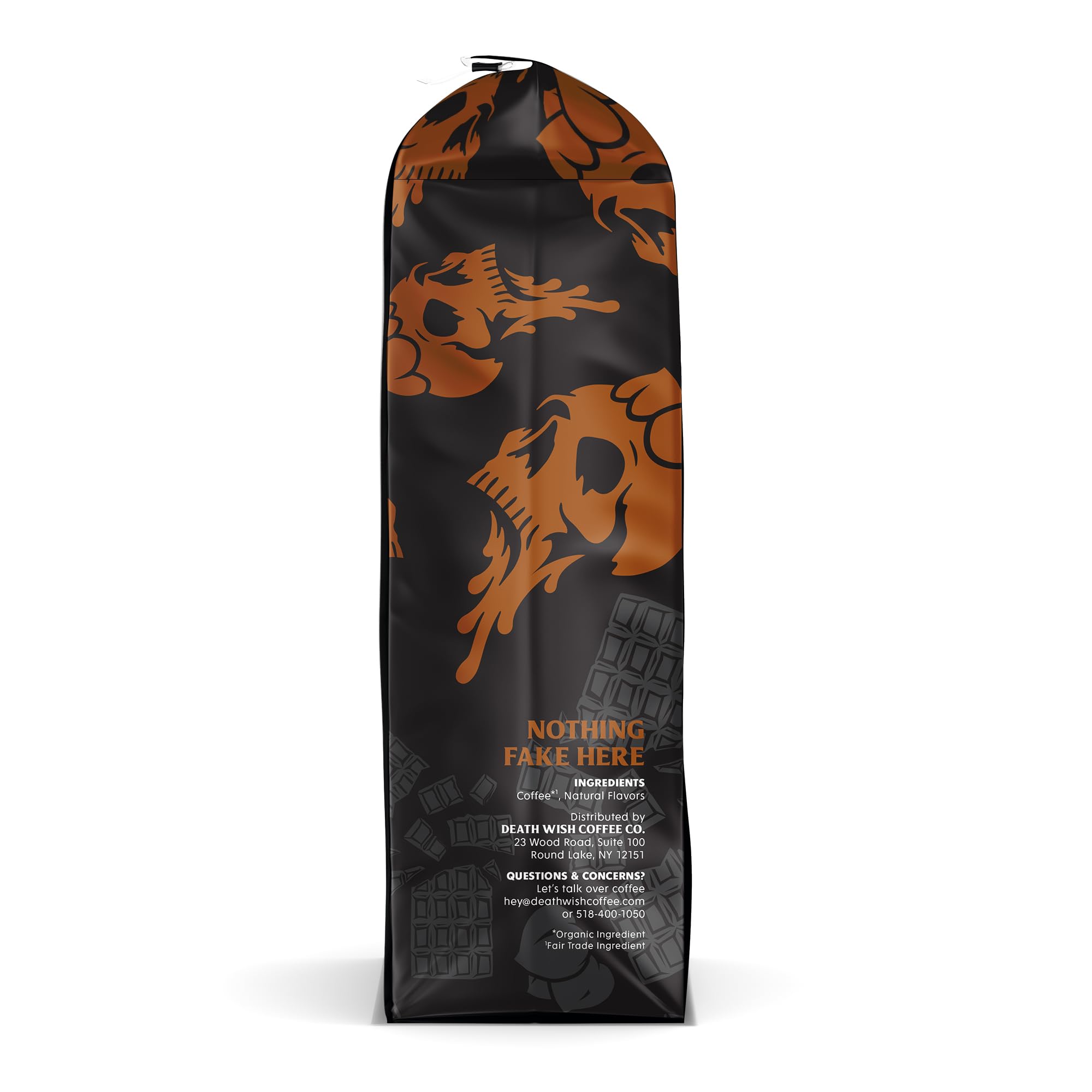 DEATH WISH COFFEE - Chocolate Hazelnut Ground Coffee, Fair Trade (14 oz)