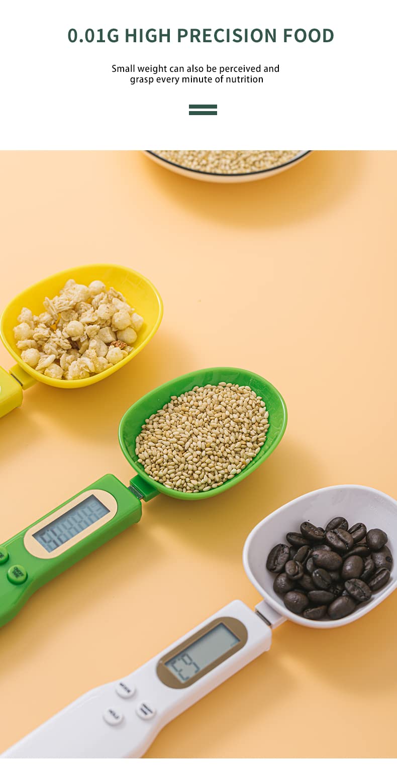Digital Kitchen Spoon Scale | Measuring Spoon Food Scale | Digital Baking Scale, Weight from 0.1g to 500g | Conversions Grams/Ounces/Gn/Ct | Digital Scale with High Precision & LCD Display