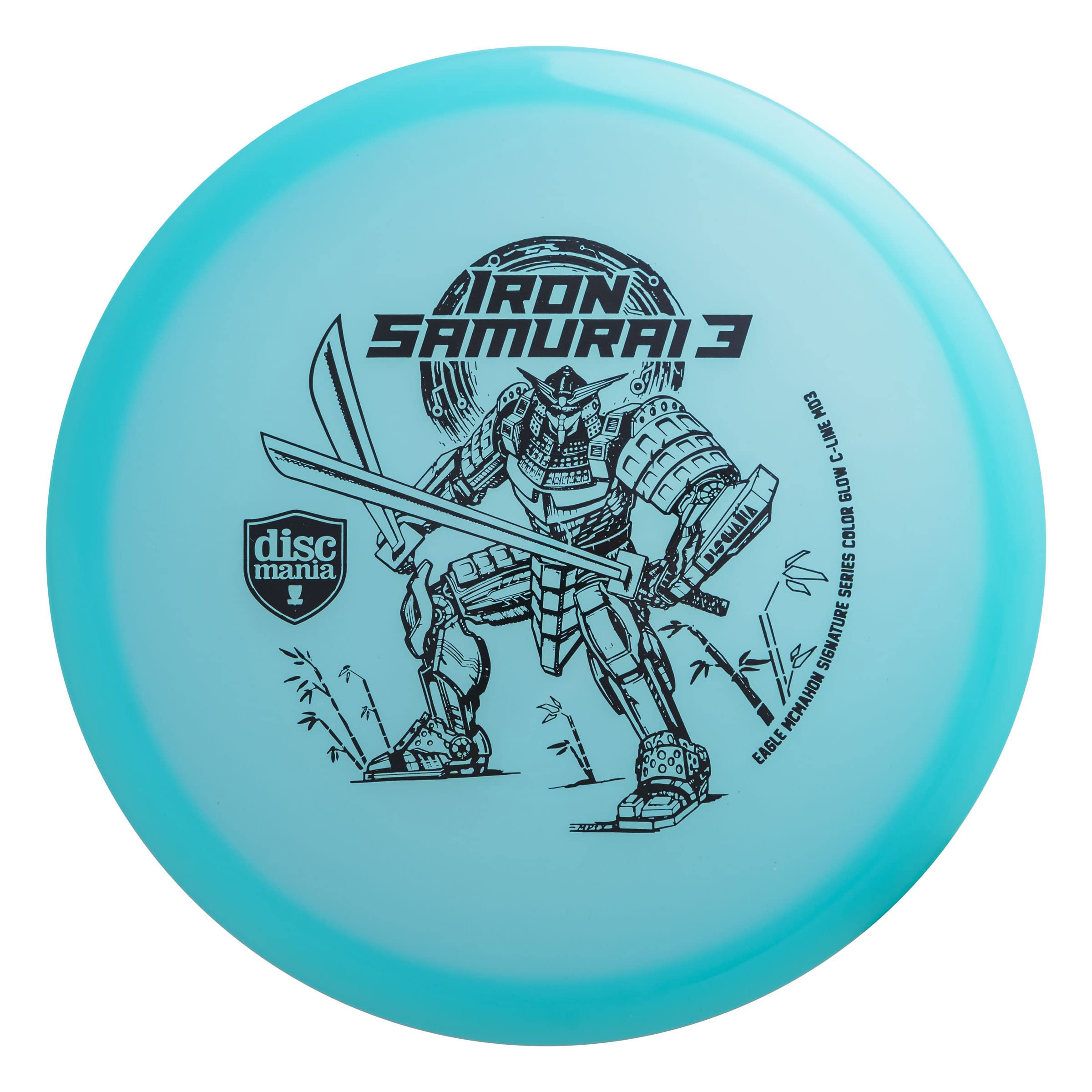 Discmania Iron Samurai 3 - Eagle McMahon Signature Series Color Glow C-line MD3 Disc Golf Mid-Range 177-180g (Colors Will Vary)