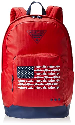 Columbia Unisex PFG PHG Zigzag 22L Backpack, Red Spark/Carbon/PFG Fish Flag, One Size