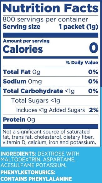 EQUAL 0 Calorie Sweetener, Sugar Substitute, Zero Calorie Sugar Alternative Sweetener Packets, Sugar Alternative, 800 Count