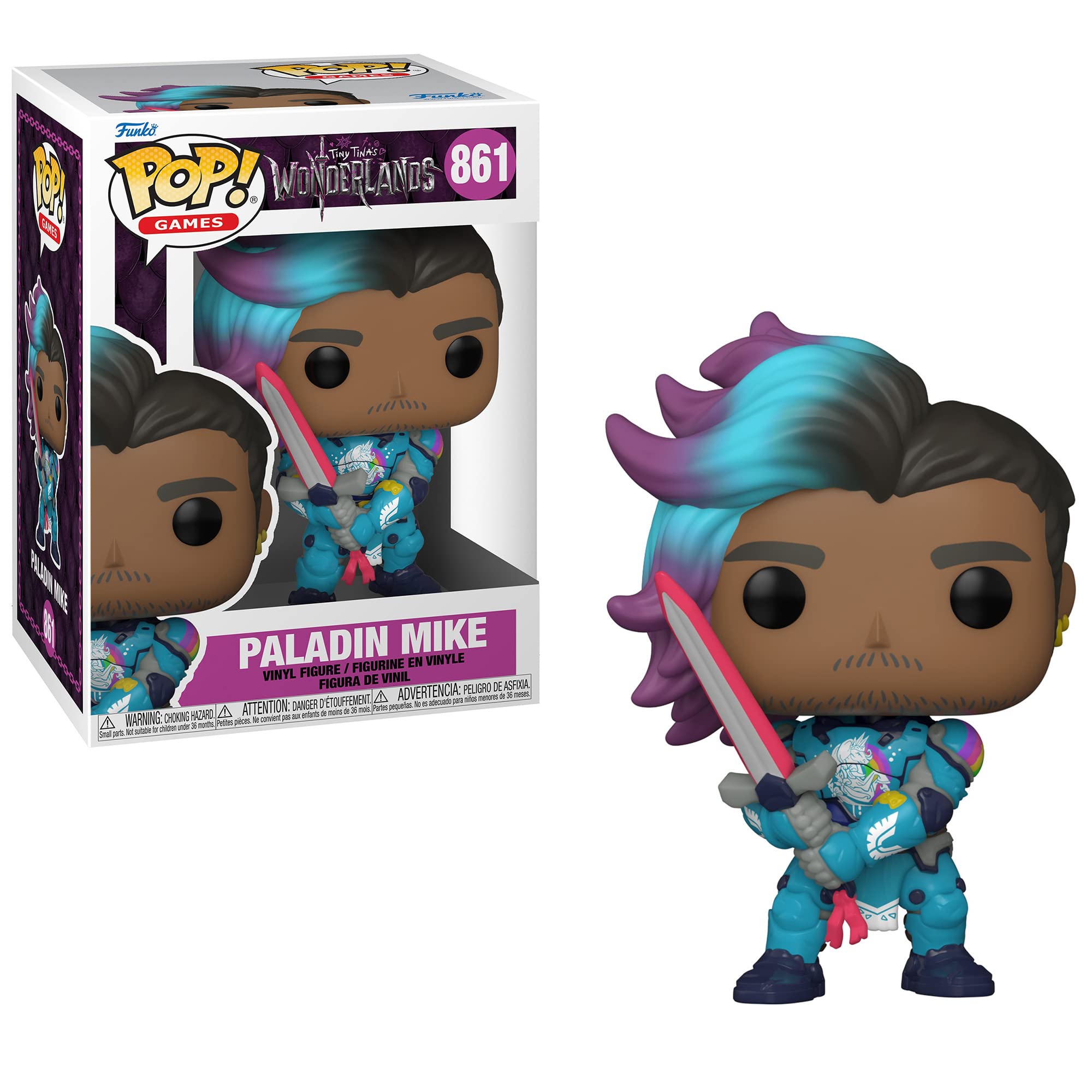 Funko Pop! Games: Tiny Tina's Wonderlands - Borderlands Collectors Set - Includes: Tiny Tina, Butt Stallion, Dragon Lord, and Paladin Mike