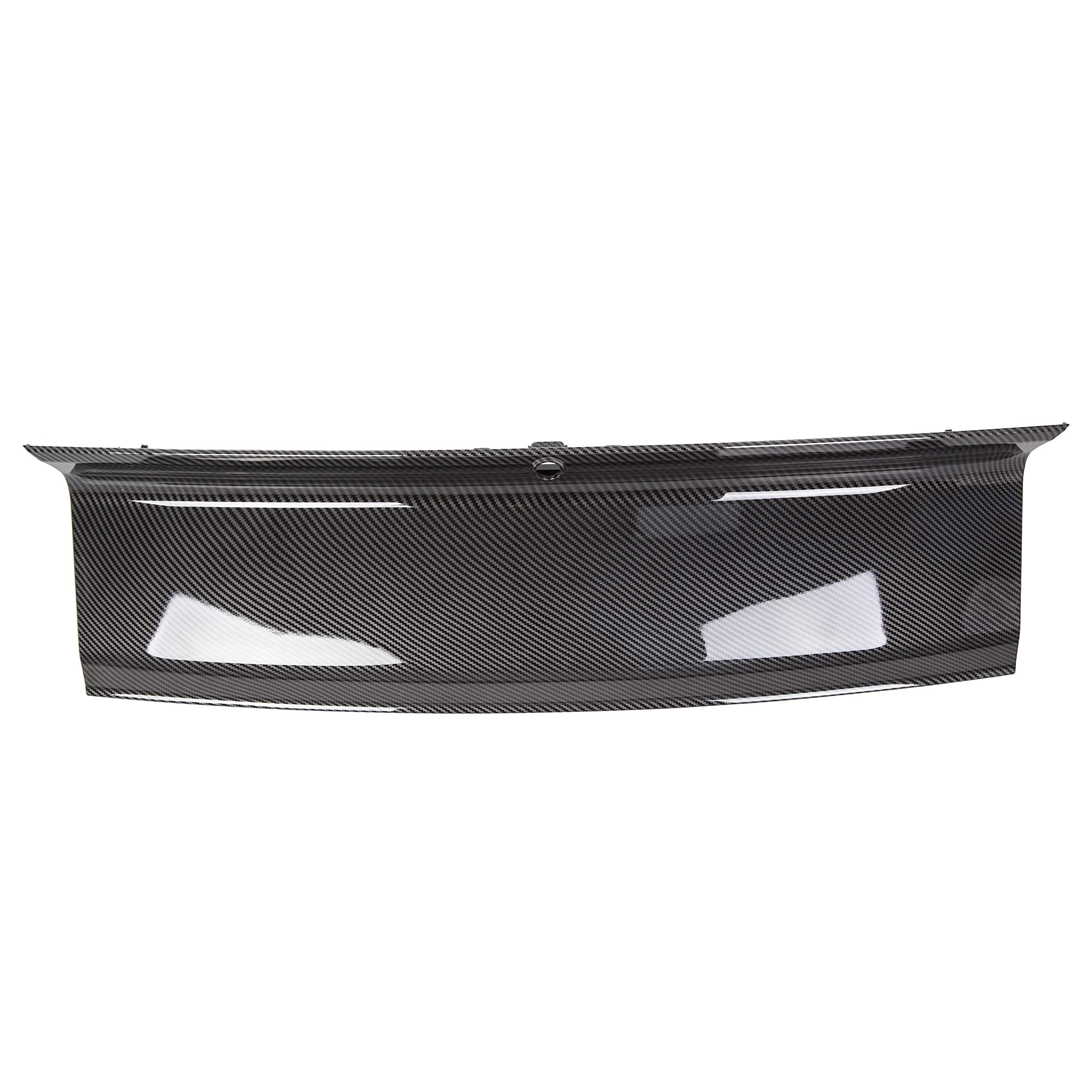 ECOTRIC Trunk Decklid Trim Panel Compatible with 2015-2023 Ford Mustang Trunk Boot Rear Center Lid Cover Trim - Carbon Fiber Style