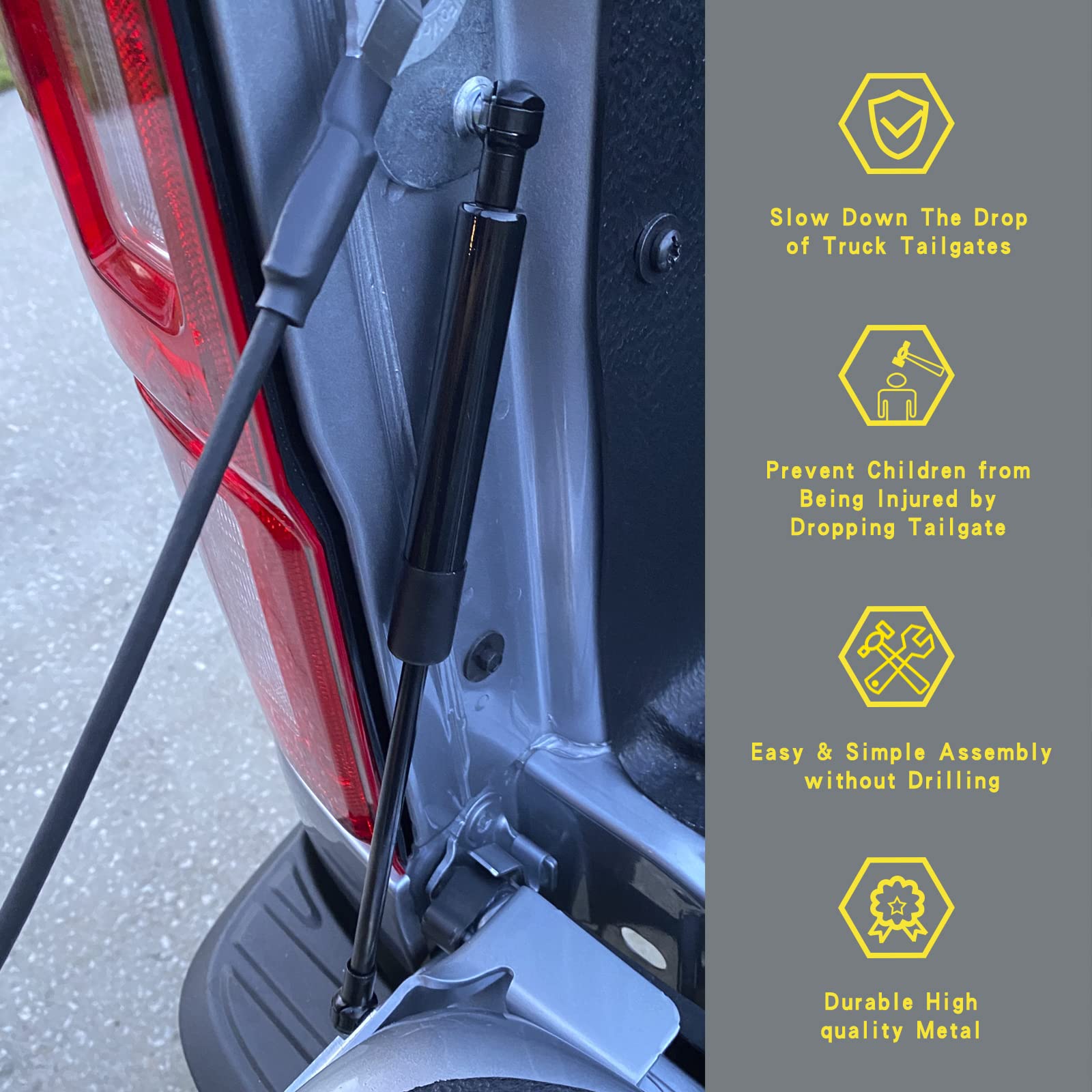 Esploratori for Ford Ranger Tailgate Assist, Truck Tail Gate Lift Assist Tailgate Shock Compatible with Ford Ranger 2019 2020 2021 2022, Ford Ranger Accessories, DZ43206