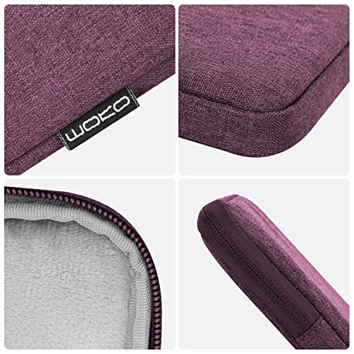 MoKo 12.9 Inch Laptop Sleeve Case Fits iPad Pro 12.9 M2 2022/2021/2020, Galaxy Tab S8+/S9+ 12.4 2022/2023, Surface Laptop Go 12.4", Polyester Bag Fit with Apple Pencil and Smart Keyboard, Purple