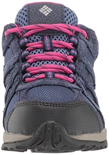 Columbia Unisex Child Redmond Waterproof Hiking Shoe, Bluebell/Pink Ice, 3 Big Kid US