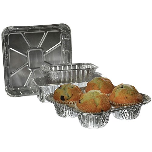 D & W FINE PACK LLC Disposable Mini Bread Pans Aluminum Pan 1 Lb Loaf Bakery - 5 3/4" L x 3 3/8" W x 2" H 500 Per Case