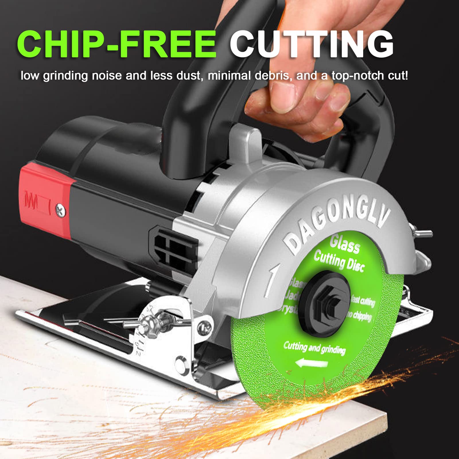 Glass Cutting Disc Pack of 5, Ultra-Thin Diamond Cutting Disc Saw Blade Suitable for 4 Inch Angle Grinder, Diamond Cut Off Wheels for Glass Ceramic Diamond Marble Jade Crystal Cutting Sand Wheel