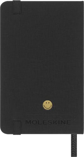 Moleskine Limited Edition Smiley Notebook with Collector's Box, Hard Cover, XS (2.5" x 4.25"), Plain/Blank, Black, 160 Pages