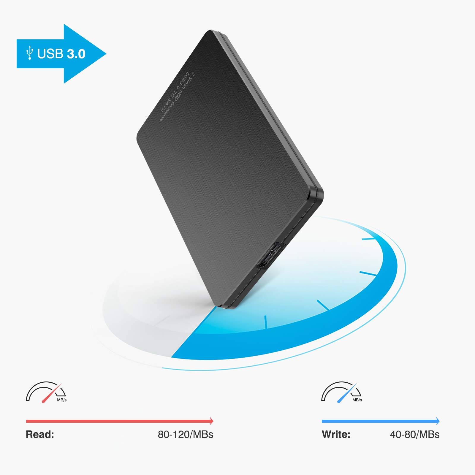 External Hard Drive, Hard Drive HDD Storage - 500GB Ultra Slim Portable Hard Drive HDD Storage USB3.0 Compatible for PC, Mac, Laptop, Chromebook, PS4, Xbox one-Black