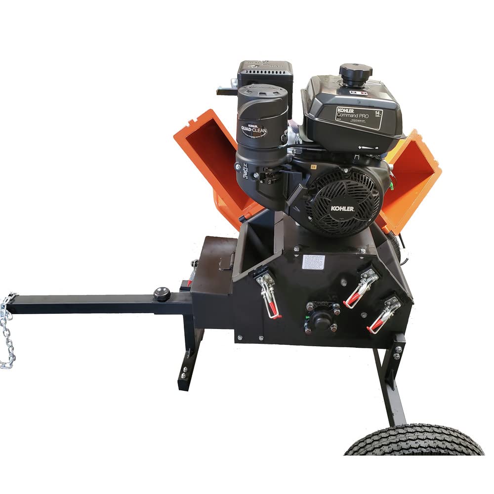 Detail K2 6inch 14HP Gas Powered Kohler Engine Commercial Chipper with Tow Hitch