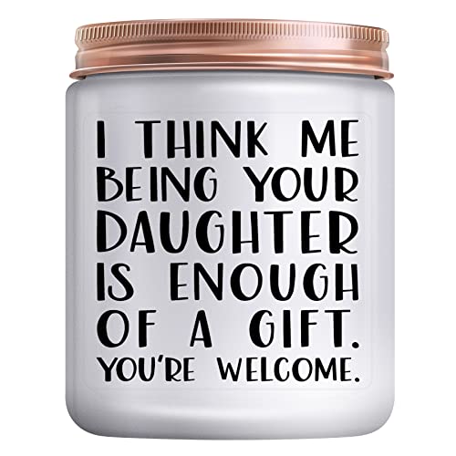 Mom Gifts from Daughter for Dad - Funny Birthday Gifts for Mom Women Christmas Thanksgiving&Mother's Day Gift Lavender Candle