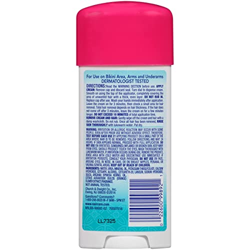 Nair Hair Remover Glides Away Max, Moroccan Argan Oil, for Bikini, Arms & Underarms, 3.3 Oz. by Nair