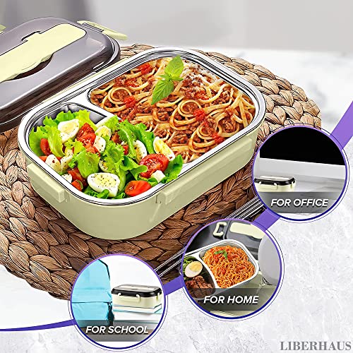 Stainless Steel Lunch Containers for Adults - Simple Modern Bento Lunch Box for Adults With Compartments Hot and Cold Lunch Boxes for Adults - Food Storage Containers Lunch Box Accessories for Adults