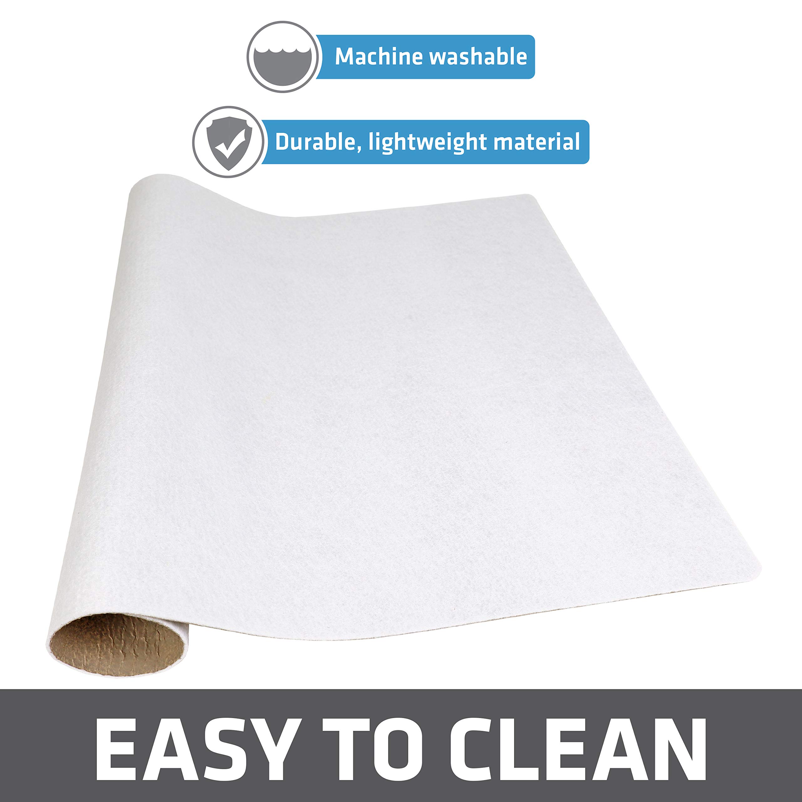 Drymate XL Dish Drying Mat, Oversized (19βx24β), Low-Profile, Super Absorbent, Quick Dry Fabric, Waterproof & Slip-Resistant, for Kitchen Counter, Trimmable, Easy to Clean (USA Made)(White)