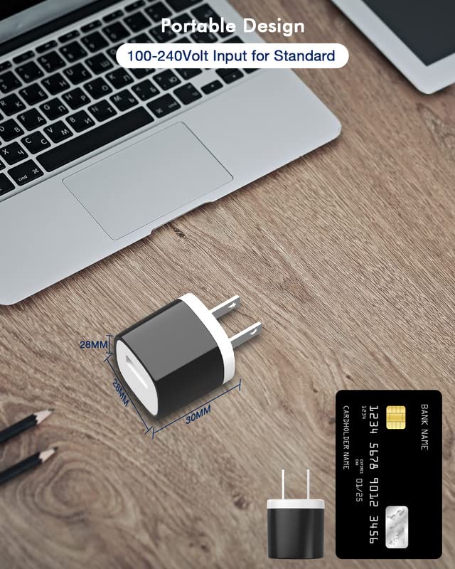 iPhone Charger,Long 10ft Apple Charger for iPhone 2Pack[Apple MFi Certified] Braided Fast Charging Lightning Cable Cord USB Wall Charger Block Plug for iPhone 13 12 11 Pro Max XR XS X 8 Plus 7 SE iPad