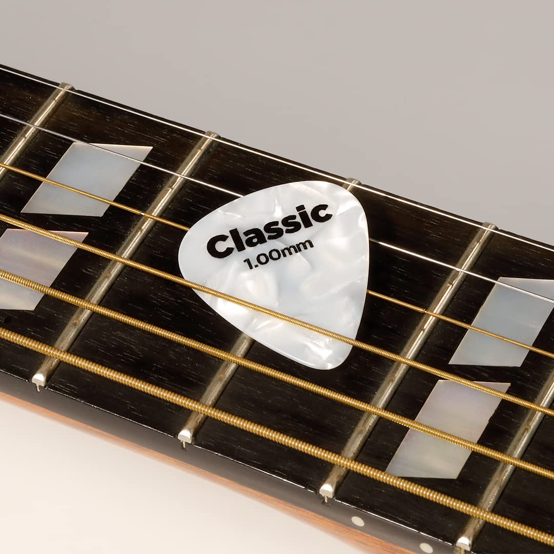 D'Addario Celluloid Guitar Picks - Guitar Accessories - Guitar Picks for Acoustic Guitar, Electric Guitar, Bass Guitar - Natural Feel, Warm Tone - Assorted, Medium 0.70mm, 10 Count (Pack of 1)