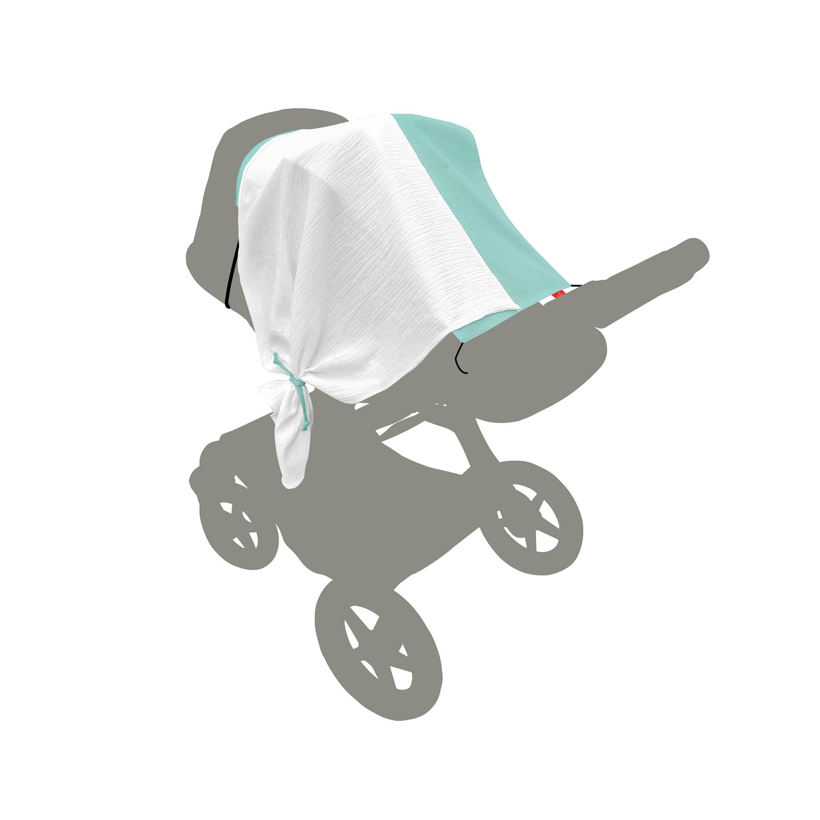 Stroller Sunshade, Sun Cover for Prams, Sun Protection, Stroller Accessory, Gift Idea for New Baby, Babyshower (Mint)