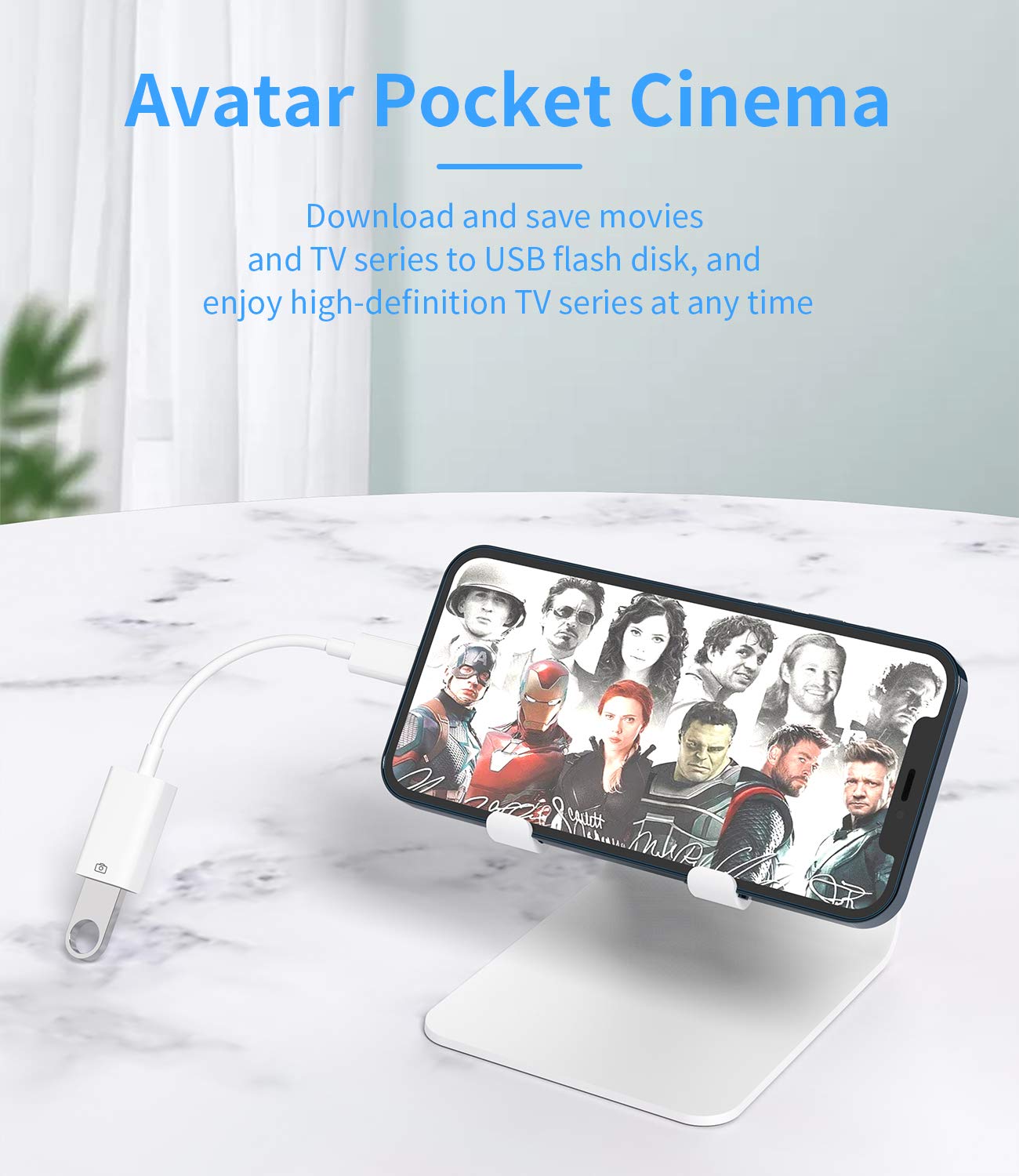 iPhone OTG Adapter(2Pack)lightning male to USB Female Converter Data Sync dongle for 14 13 12 11 pro max 7 8 plus ipad Camera Card Reader USB Flash Drive Mouse Keyboard Hub MIDI Piano Connector U Disk