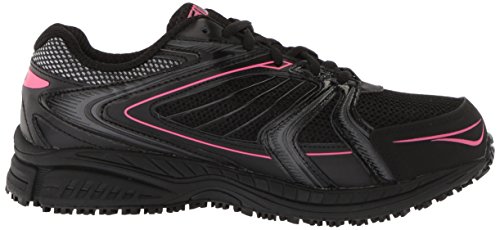 Fila Women's Memory Reckoning 8 Slip Resistant Steel Toe Running Shoe Sr St, Black/Black/KOPK, 8
