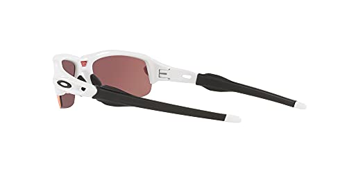 Oakley Youth OJ9008 Flak XXS Square Sunglasses, Polished White/Prizm Field, 58 mm