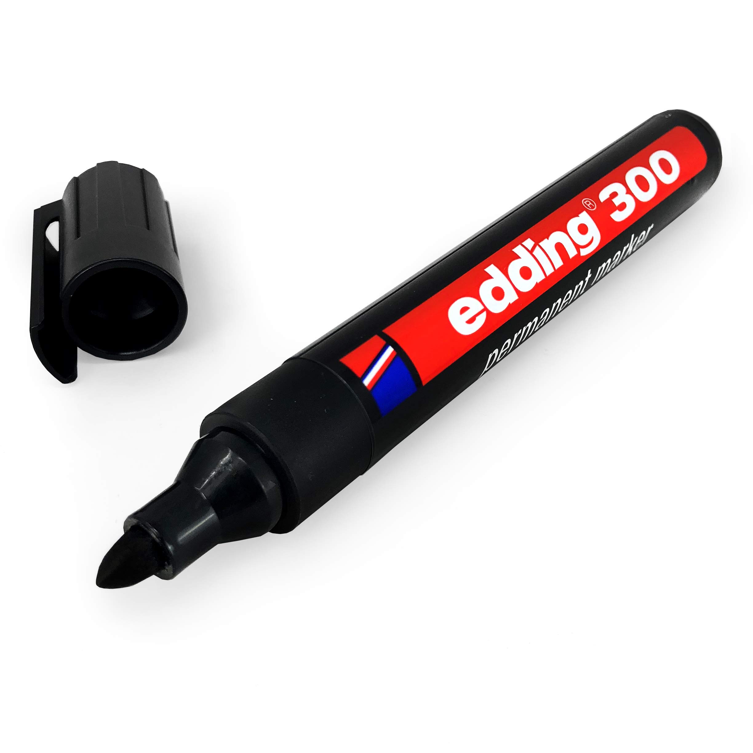 Edding 300 Permanent Marker Pen – 1.5 – 3mm Bullet Tip – Black – Pack of 6