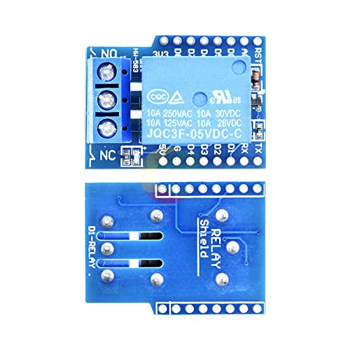 DC 5V/12V ESP8266 Relay Shield Module V2 for WeMos D1 Mini ESP8266 Development Board for WeMos D1 Mini Relay Module for Arduino