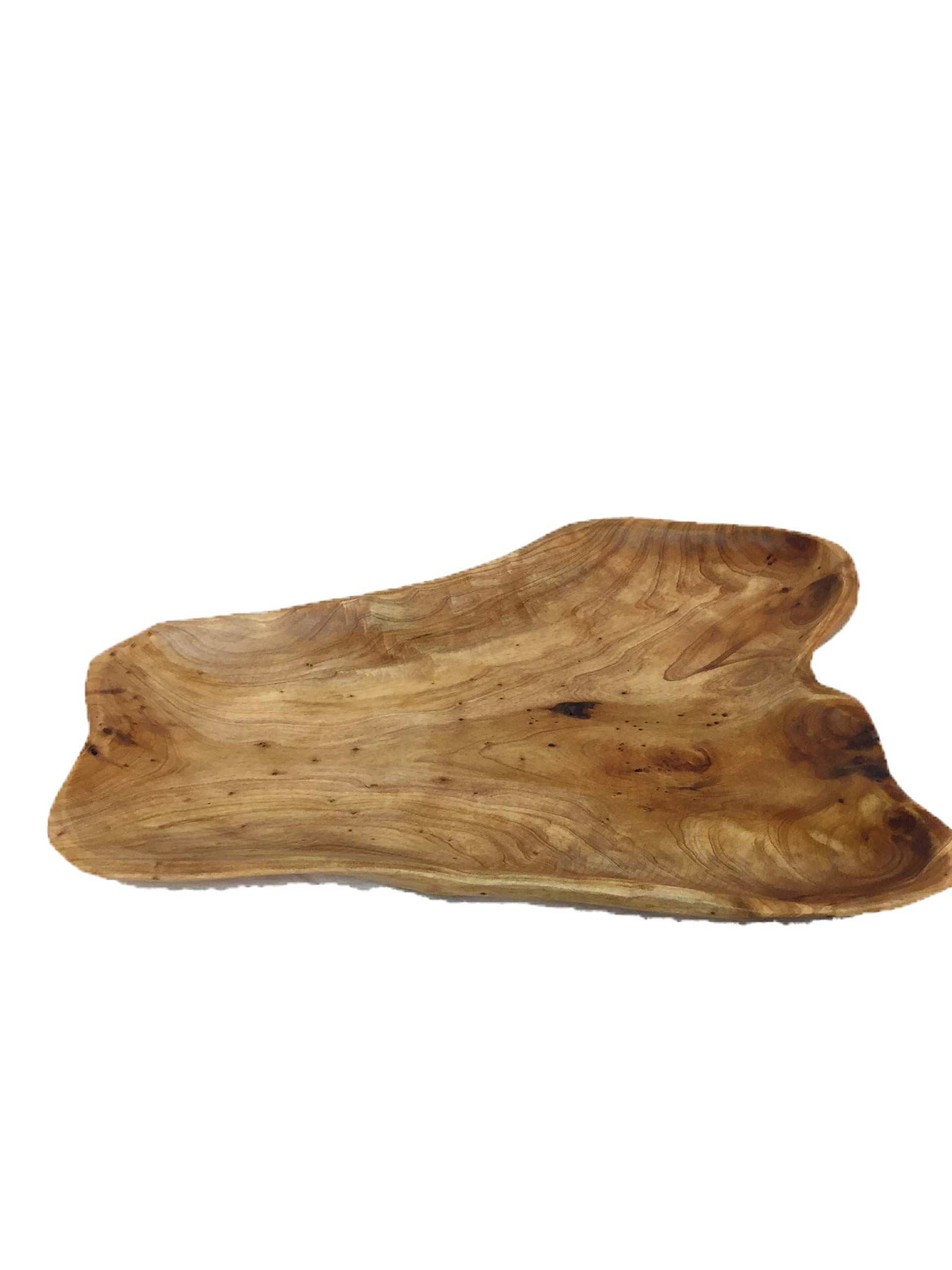 Greener Valley Hand-Crafted Root Wood Live Edge Platter (Large - 20-21")