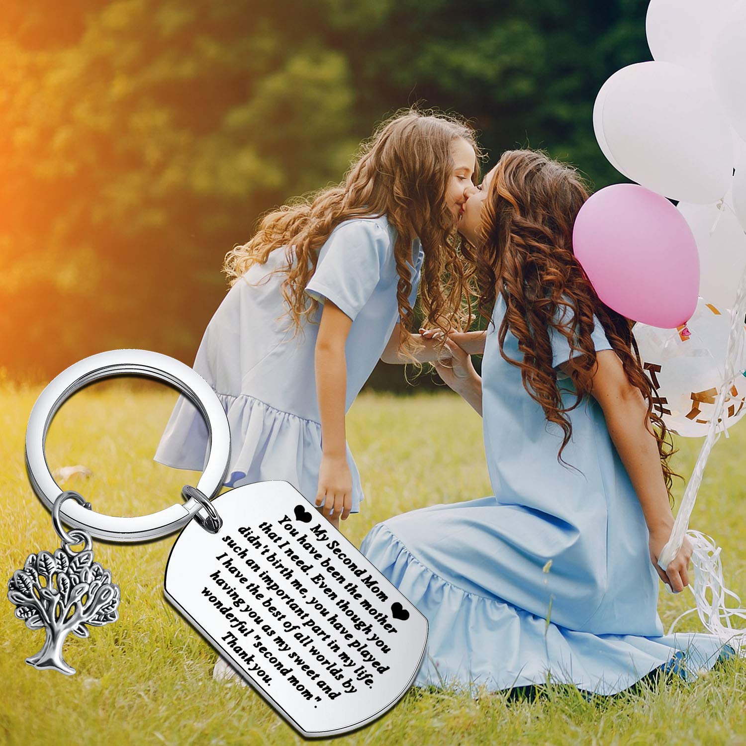 CYTING Second Mom Gift Step Mom Keychain My Sweet And Wonderful Second Mom Keychain Mothers Day Gifts From Daughter