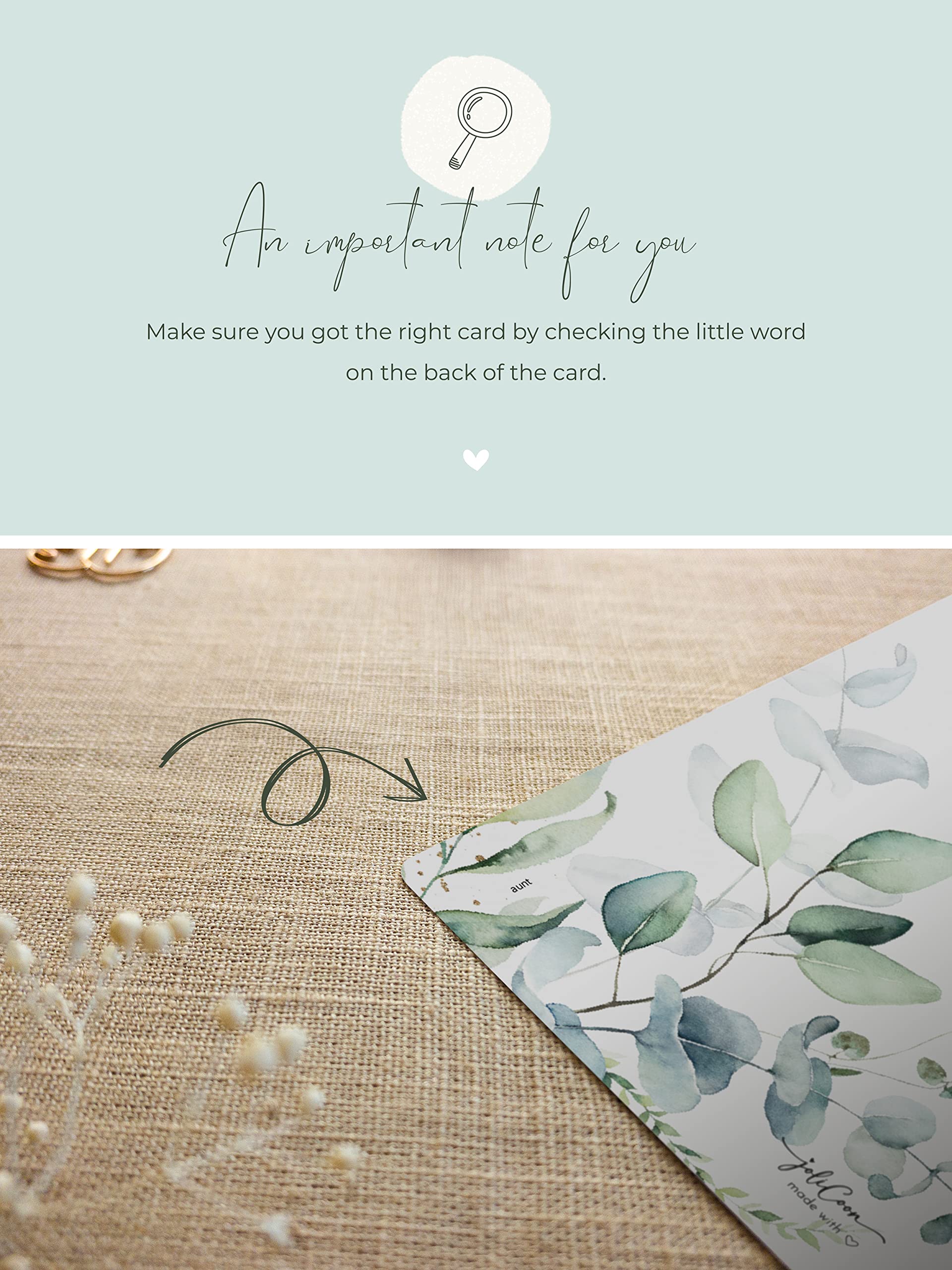 Joli Coon Pregnancy announcement scratch card - You are going to be an aunt - Baby announcement with envelope - Eucalyptus