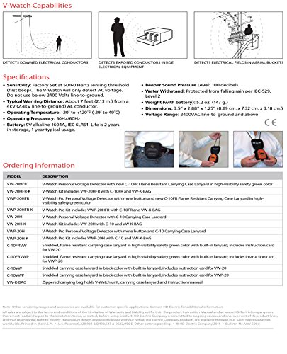 Greenlee HD Electric VW-20H V-Watch Personal Voltage Detector (Renewed)