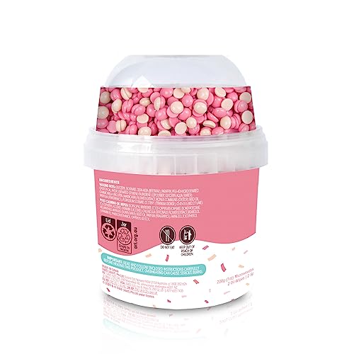 Nad's Hair Removal Waxing Dots - Strawberries & Cream Hard Wax Beads - Wax Kit Hair Removal For Women - Microwaveable No-Strip Formula