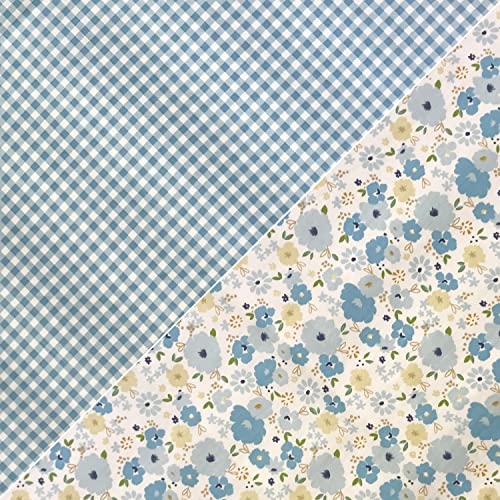 Mililanyo 8pcs 18x22inches (46x56cm) Cotton Fabric Floral Pre-Cut Quilt Squares Fat Quarters Fabric Bundles for Sewing & Quilting, Multicolor