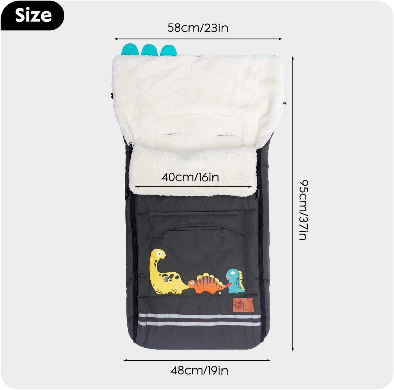 Jomifin Baby Stroller Bunting Bags with Fleece Lined Baby Car Seat Cover