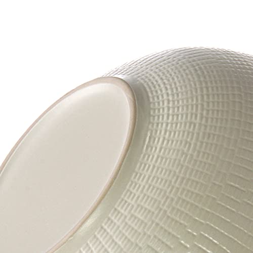 EZOWare 5.5-inch Stoneware Cereal Bowl Set, Set of 6 20oz Microwave Safe Classic Kitchen Dishes, Decorative Pattern Round Bowls For Rice, Soup, Salad, Dessert, Pasta and Noodle - Khaki