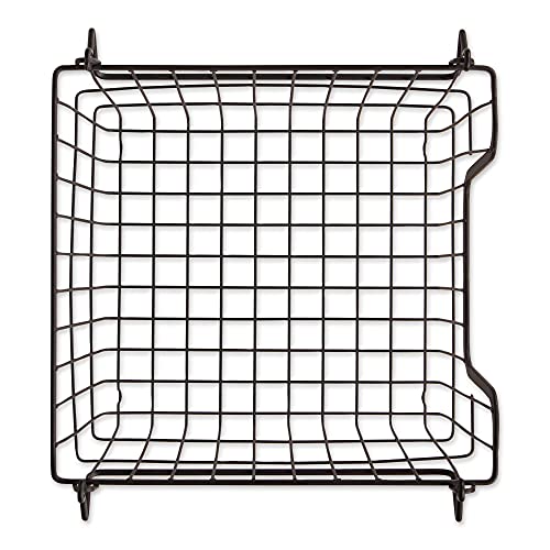 DII Metal Wire Mesh Stackable Utility Storage Bin, Small, 11x11x6, Black