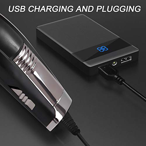 Dioche Electric Hair Clipper, USB Rechargeable Beard Trimmer Shaver, Cordless Trimmer for Men, Fast Cutting, R Shaped Cutter Head, 600mAh Battery, 85 min Use Time, 2h Charging Time