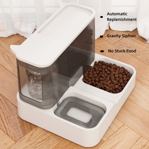 Pet Food Feeder and Water Dispensers Gravity Automatic for Cats and Small Dogs (Blue)