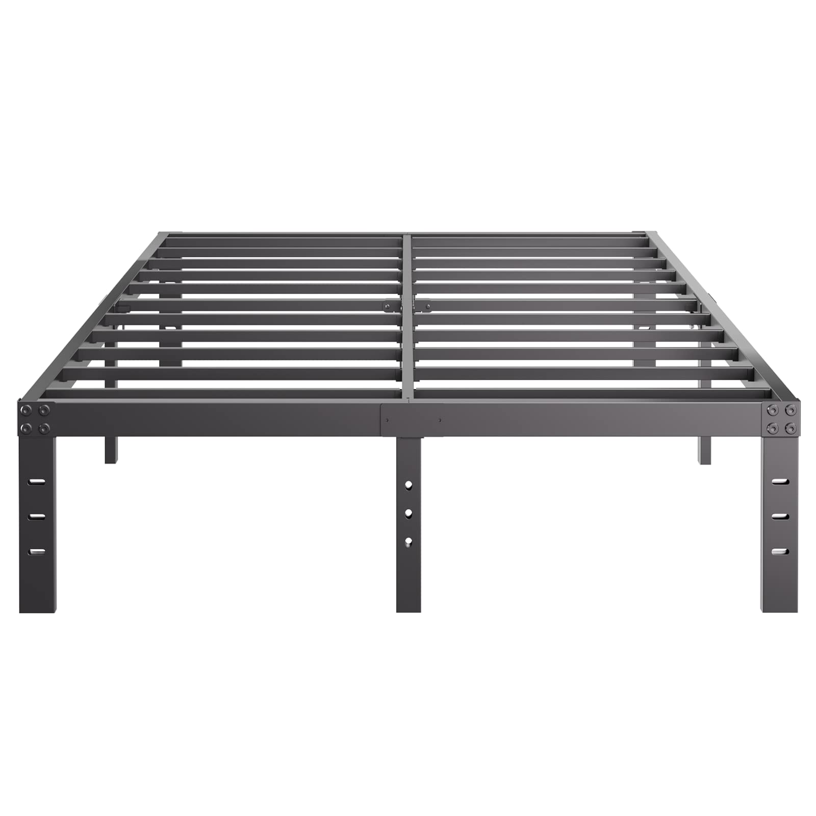 COMASACH 14 inch Full Bed Frame No Box Spring Needed, 3500 lbs Heavy Duty Metal Platform Bed Frames, Non-Slip and Noise-Free Mattress Foundation, Black