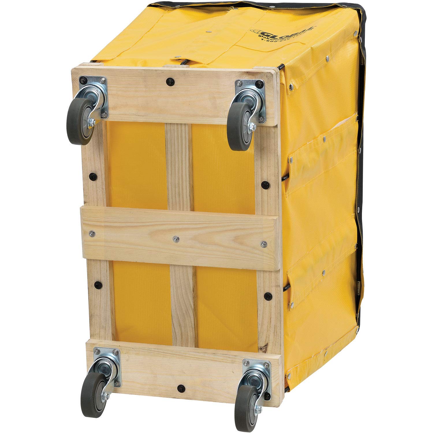 Global Industrial 8 Bushel, Yellow Vinyl Basket Bulk Truck, Unassembled, 34"L x 22"W x 30-1/2"H