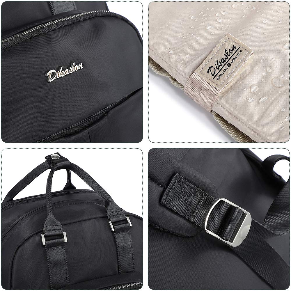 Dikaslon Diaper Bag Backpack, Unisex Multifunction Practical Back Pack Baby Changing Bags for Mom and Dad, Boys and Girls, Dark Gray