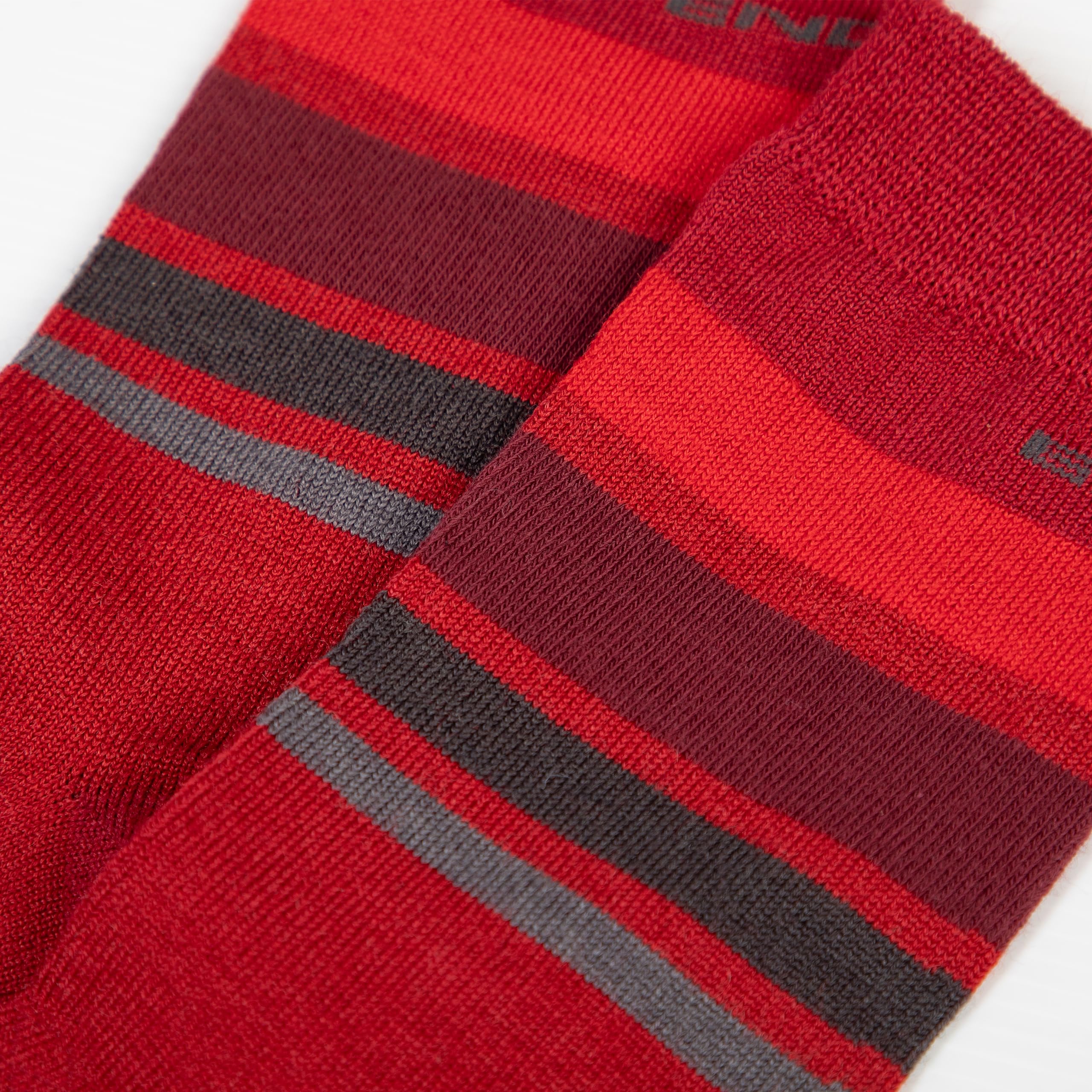 Endura BaaBaa Merino Stripe Cycling Sock Red, L/XL