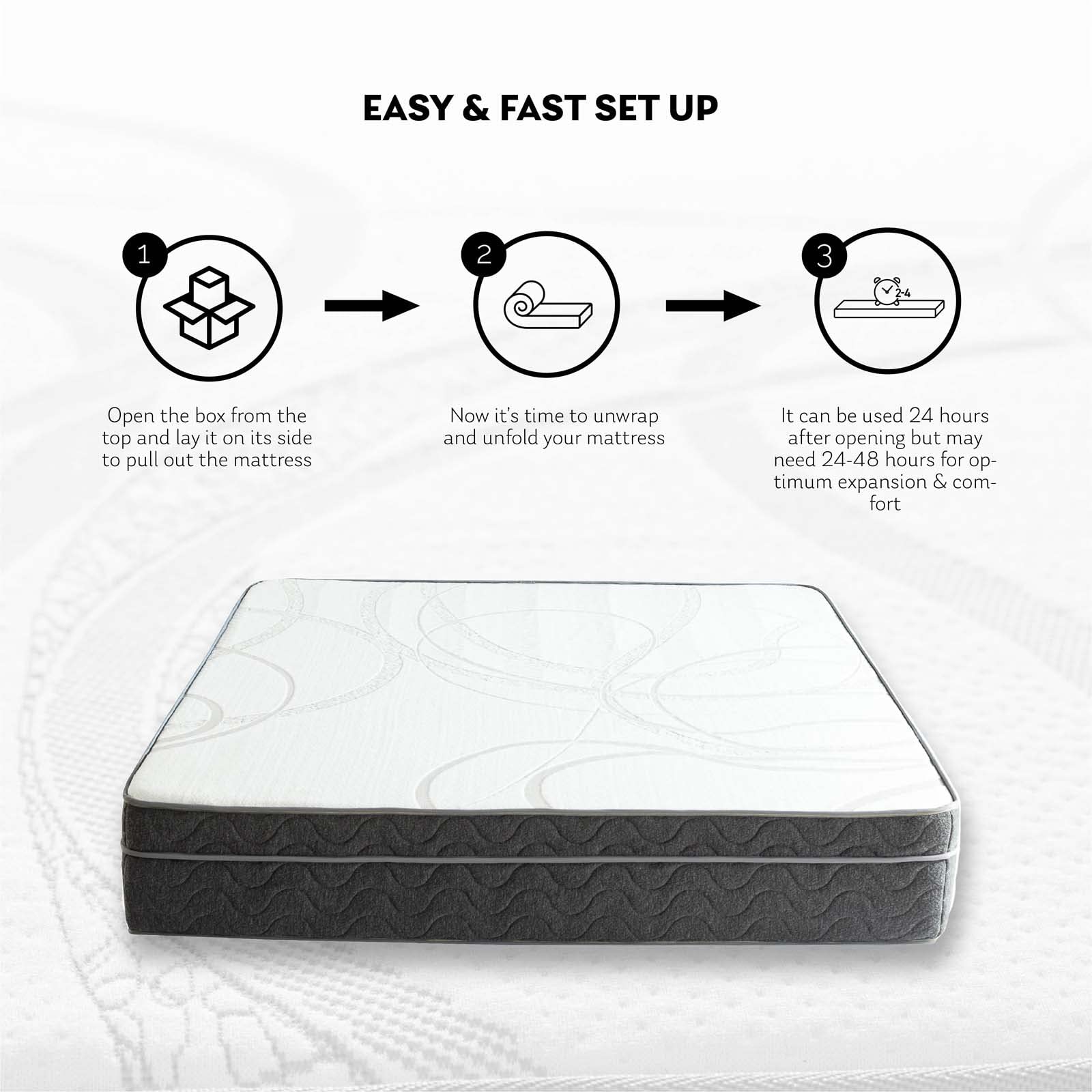 DUNTRKDU Queen Size Mattress, 10 Inch Cooling Gel Memory Foam Hybrid Tea Mattress, Individual Pocket Spring Mattress, Medium Firm Feel, Mattress in a Box, CertiPUR-US Certified (Queen)