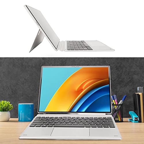 Dpofirs 2 in 1 Laptop Tablet, 12.3 Inch 3K FHD Touchscreen Laptop 12GB RAM 512GB SSD, Laptop with Magnetic Keyboard, Speaker, Mic, 2xUSB C, Dual Band WiFi, Bluetooth